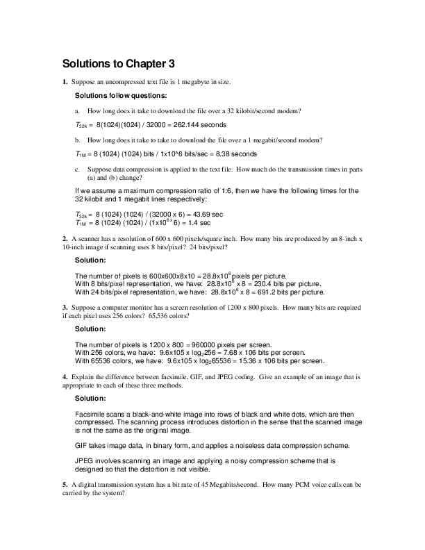 (PDF) Solutions to Chapter 3