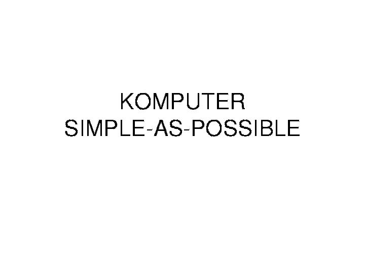 (PPT) Simple As Possible 1