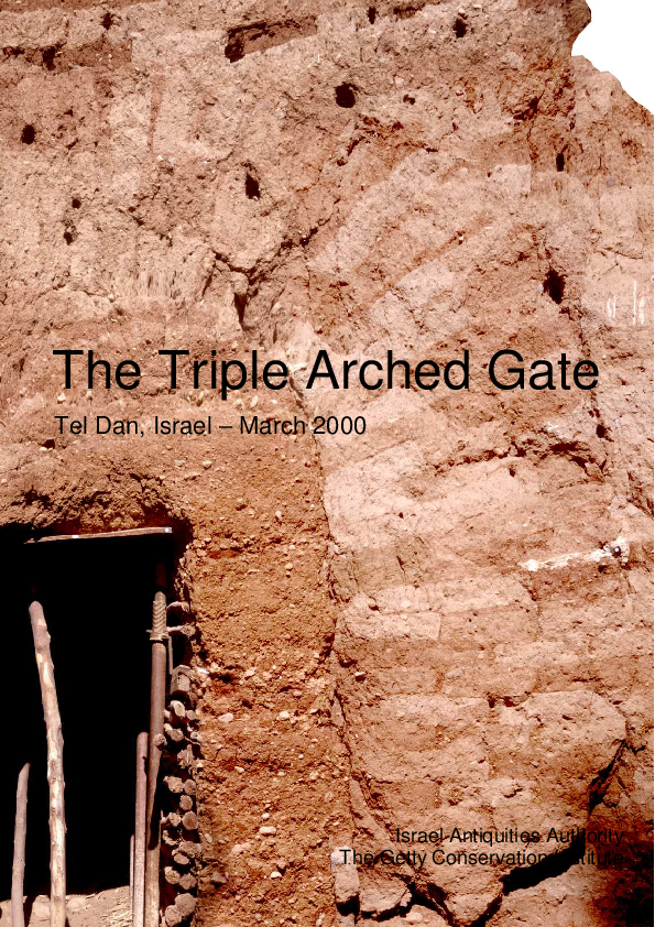 (PDF) Conservation of The Triple Arched Gate - Tel Dan, Israel