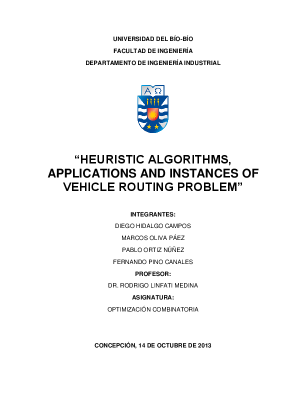 (PDF) HEURISTICS AND VRP