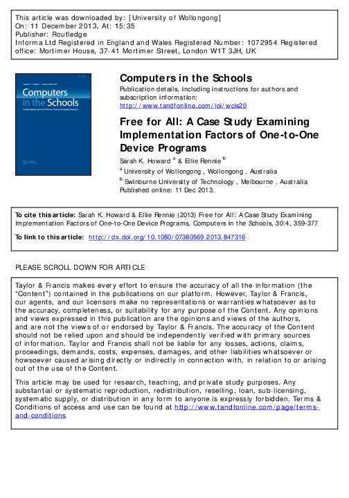 (PDF) Free for all: A case study examining implementation factors of ...