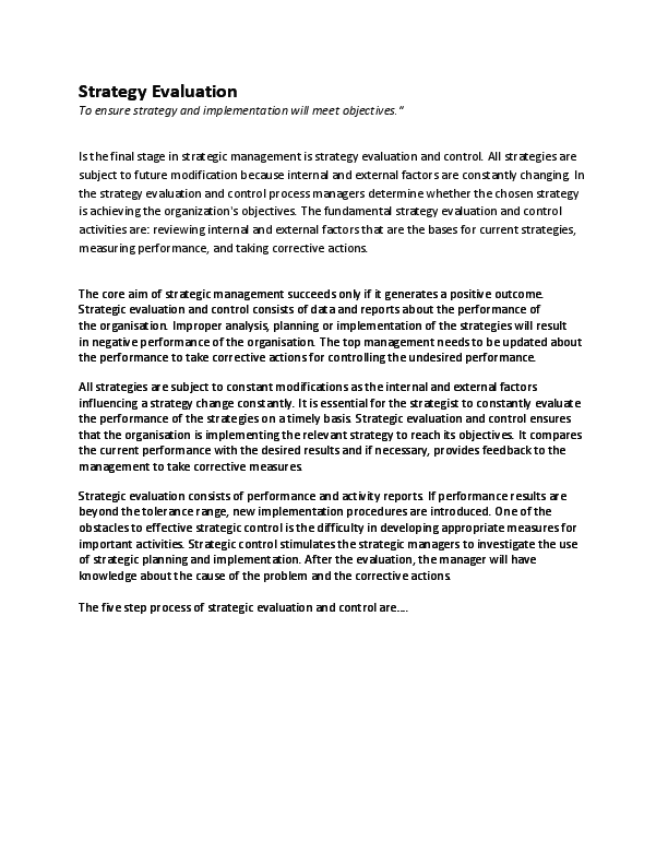 (DOC) Strategy evaluation