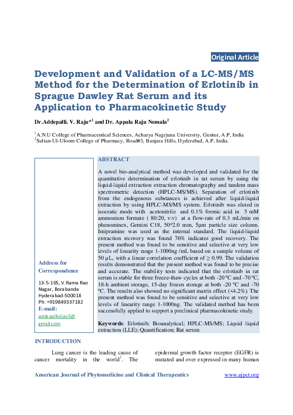 (PDF) American Journal of Phytomedicine and Clinical Therapeutics Development and Validation of ...