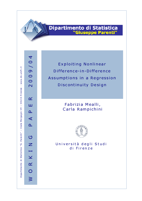(PDF) Exploiting Nonlinear Difference-in-Difference Assumptions in a ...