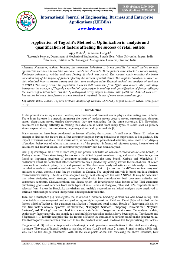 (PDF) International Association of Scientific Innovation and Research (IASIR) Application of ...