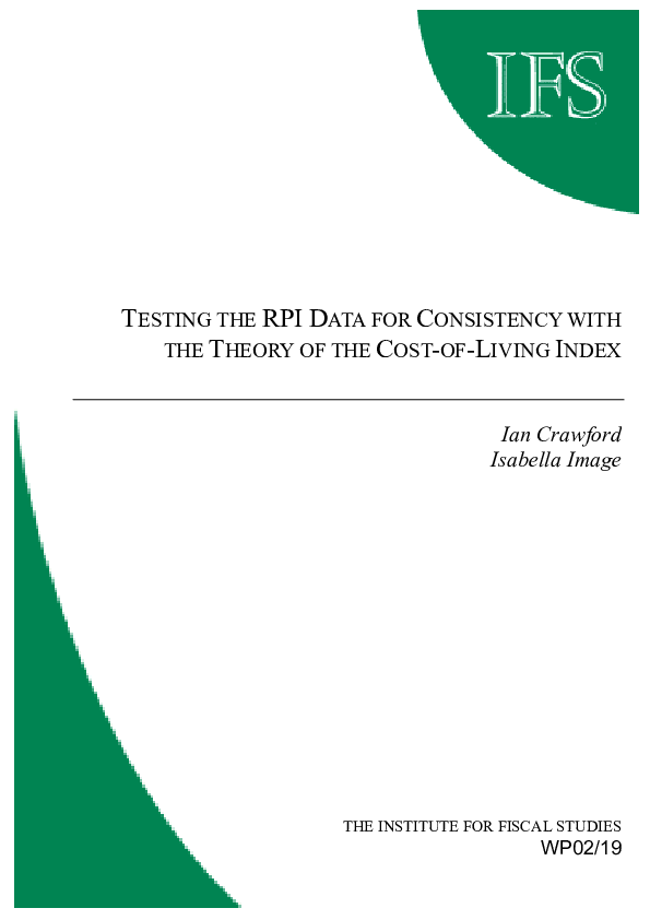 (PDF) Testing the RPI data for consistency with the theory of the cost ...