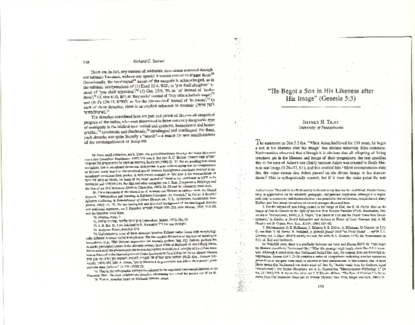 (PDF) "'He Begot a Son in His Likeness after His Image' (Gen. 5:3)," in ...