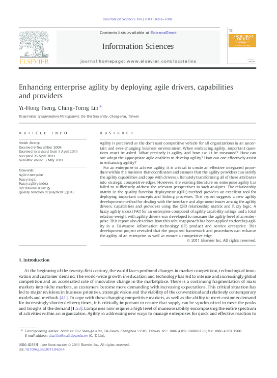 (PDF) Enhancing enterprise agility by deploying agile drivers ...