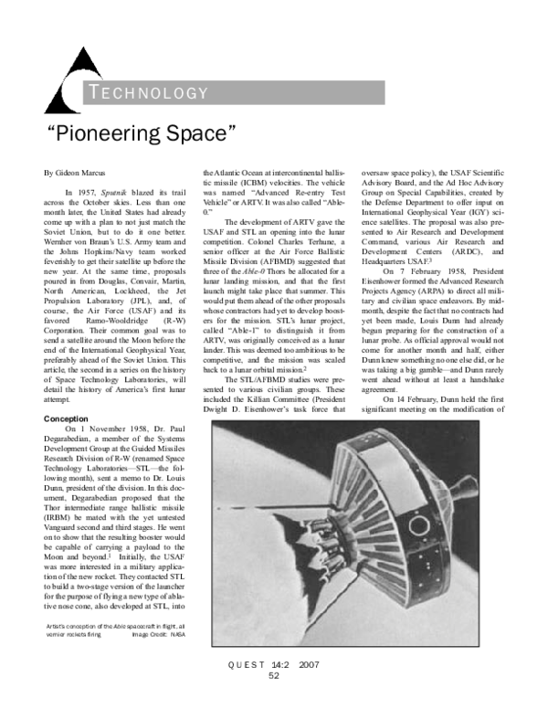 (PDF) Pioneering Space, Pioneer 0-2, Part I