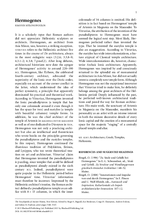 (PDF) Hermogenes (architect)