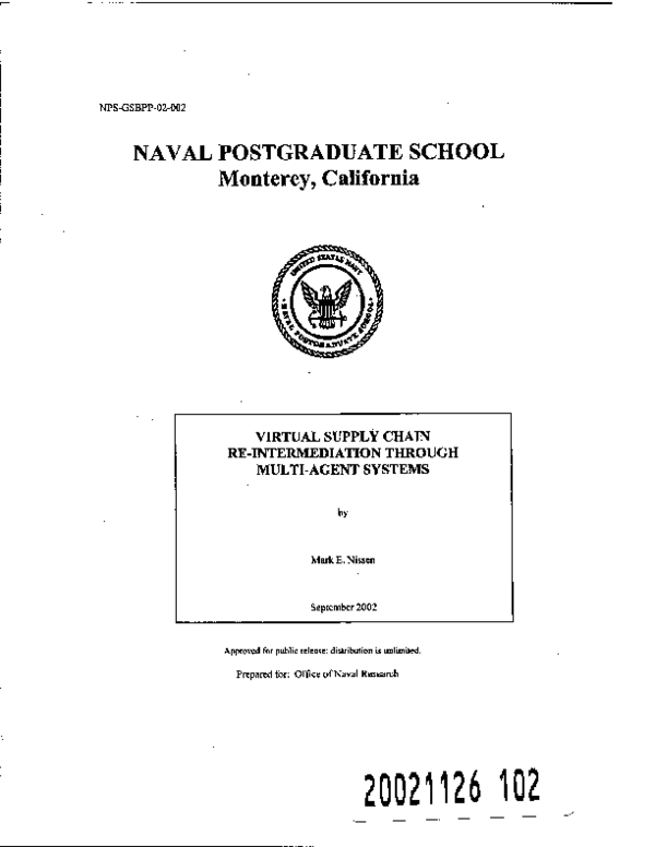 (PDF) VIRTUAL SUPPLY CHAIN RE-INTERMEDIATION THROUGH MULTI-AGENT SYSTEMS