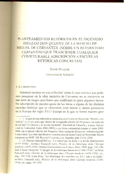 (PDF) Planteamientos retóricos en "El ingenioso hidalgo don Quijote de ...