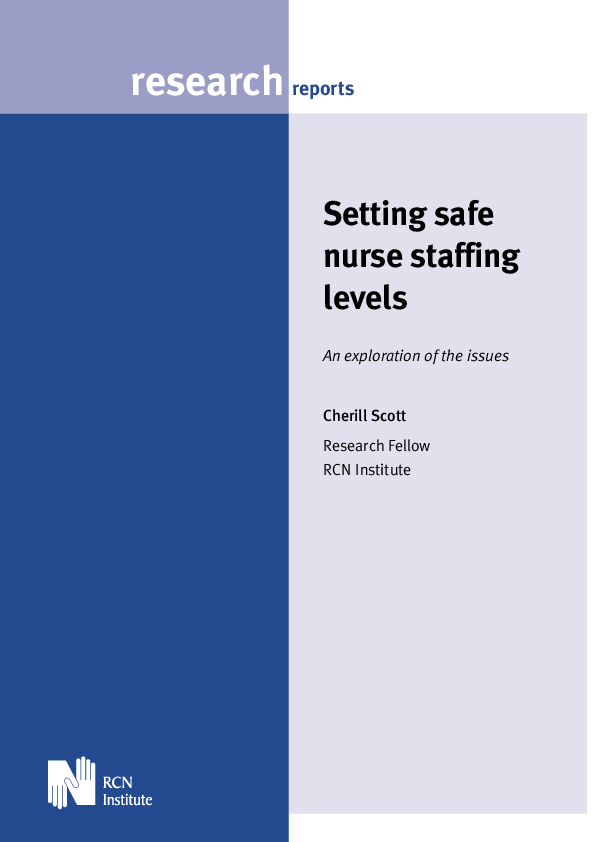 (PDF) Setting safe nurse staffing levels An exploration of the issues