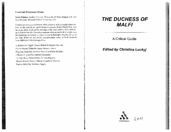 (PDF) “‘Can this be certain?’: The Duchess of Malfi’s Secrets,” The ...