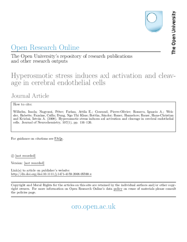 (PDF) Hyperosmotic stress induces Axl activation and cleavage in ...