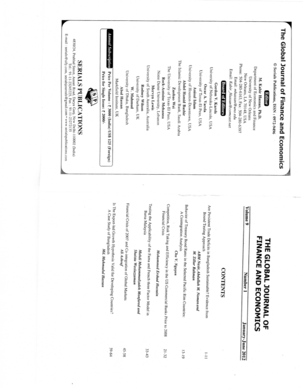 (PDF) Cointegration-Export&Import in Bangladesh