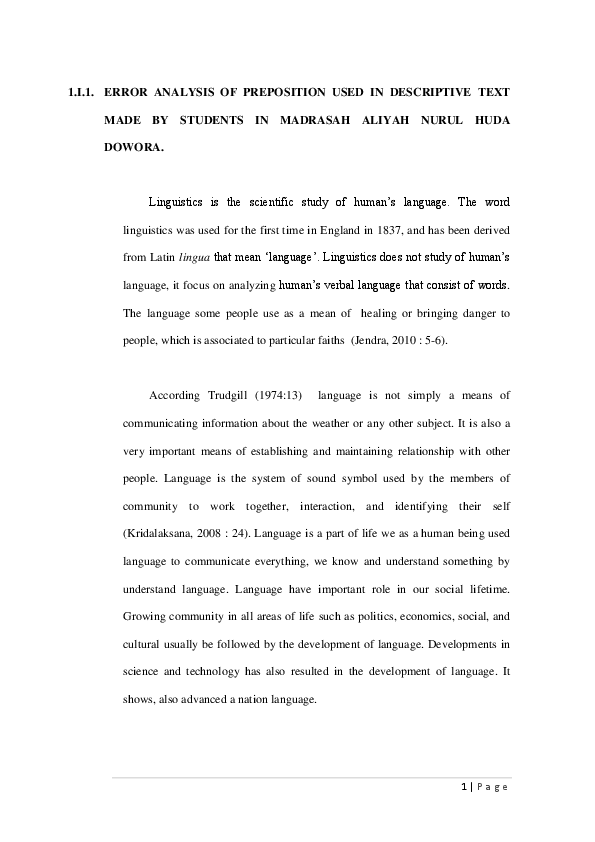 Doc Preposition Error Analysis