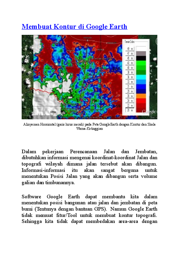 (DOC) Membuat Kontur di Google Earth