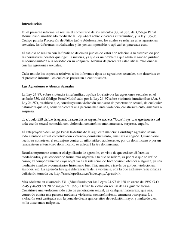 (DOC) Analisis ley 24-97 | Denisse Brito - Academia.edu