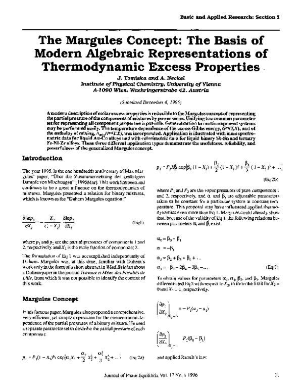 (PDF) Basic and Applied Research: Section I The Margules Concept: The ...