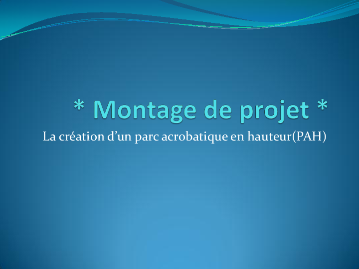 (PPT) Création d'un parc acrobatique au foret Cap Spartel(Rmilat)