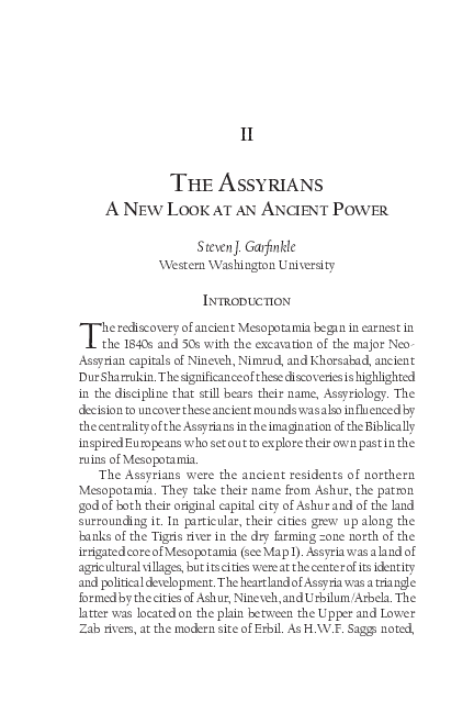 (PDF) The Assyrians: A New Look at an Ancient Power