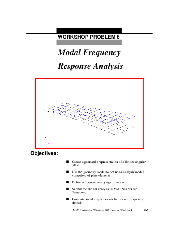 Pdf Workshop Problem 6 Modal Frequency Response Analysis Vishnu Aravind