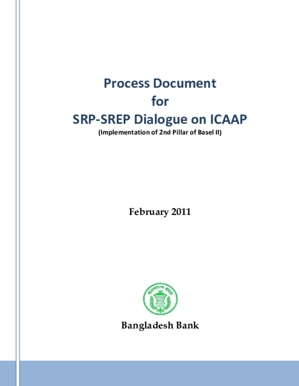 (PDF) Process Document for SRP-SREP Dialogue on ICAAP
