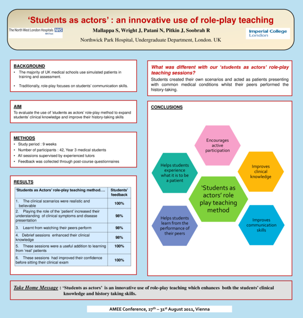 (PDF) ‘Students as Actors’: an innovative use of role-play teaching.