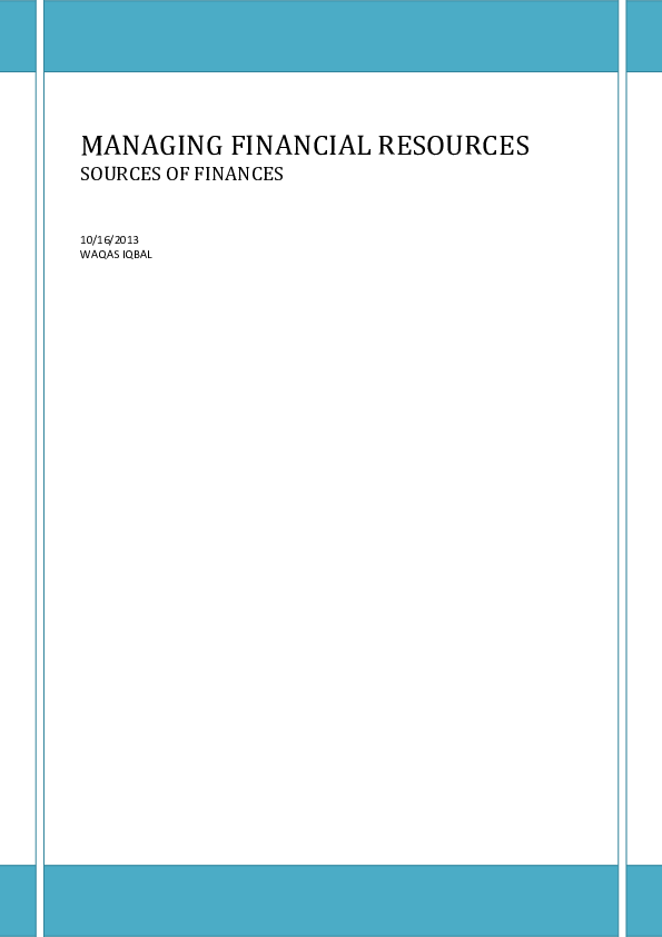(PDF) MANAGING FINANCIAL RESOURCES