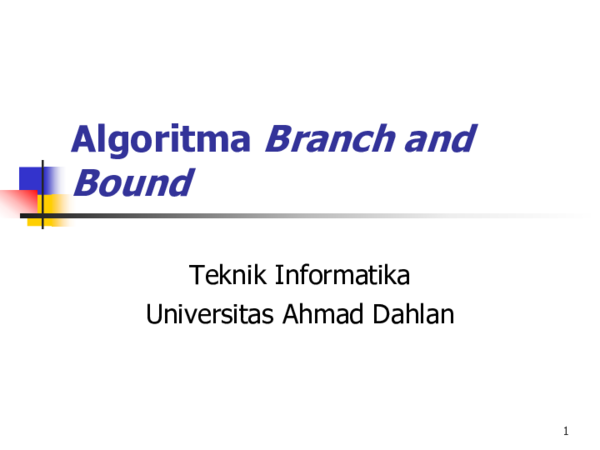 (PPT) 8-algoritma-branch-and-bound-1