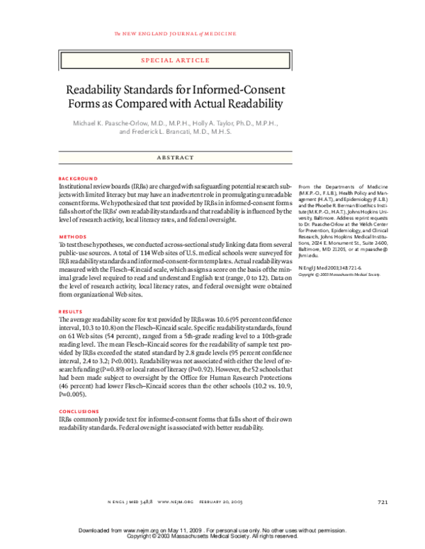 PDF Readability Standards For Informed Consent Forms As Compared With pdf-readability-standards-for-informed-consent-forms-as-compared-with