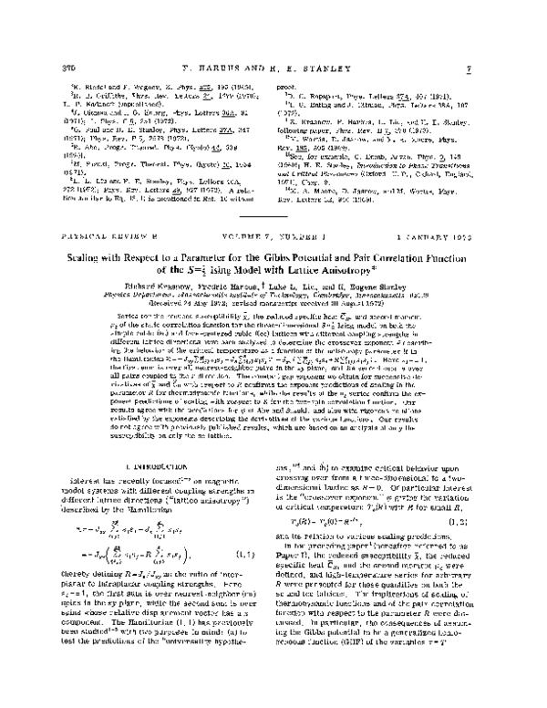 (PDF) Scaling with Respect to a parameter for the Gibbs Potential and Pair Correlation Function ...