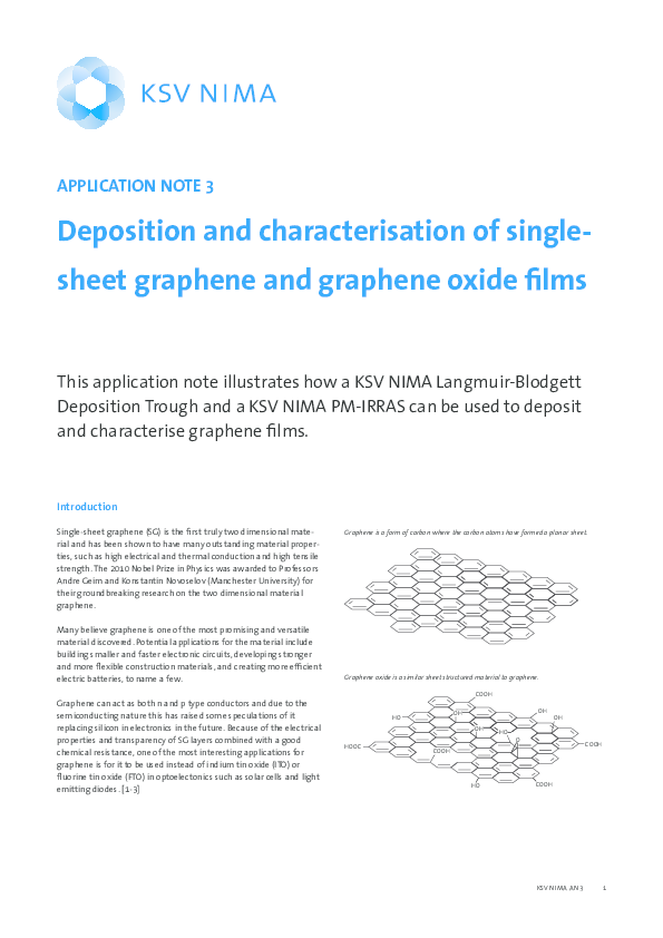 (PDF) Deposition and characterisation of single- sheet graphene and ...