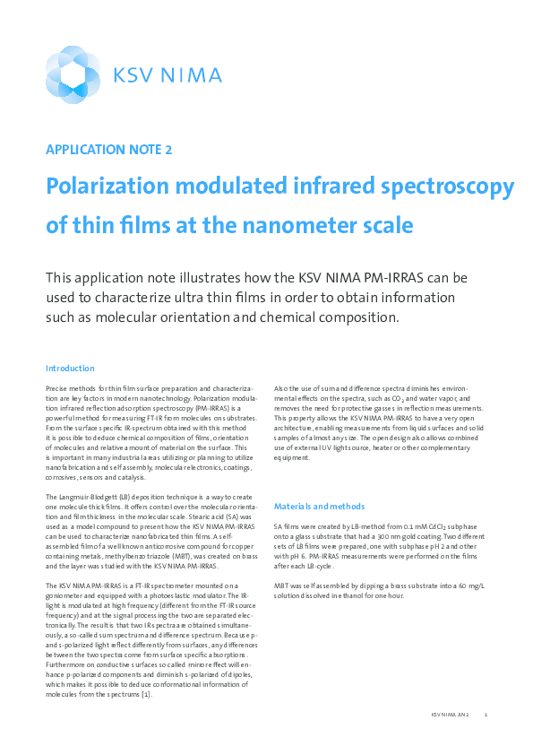 (PDF) Molecular orientation and composition of thin films at nanoscale