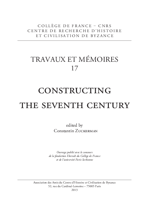 (PDF) TRAVAUX ET MÉMOIRES | Tome XVII | Constructing the seventh ...
