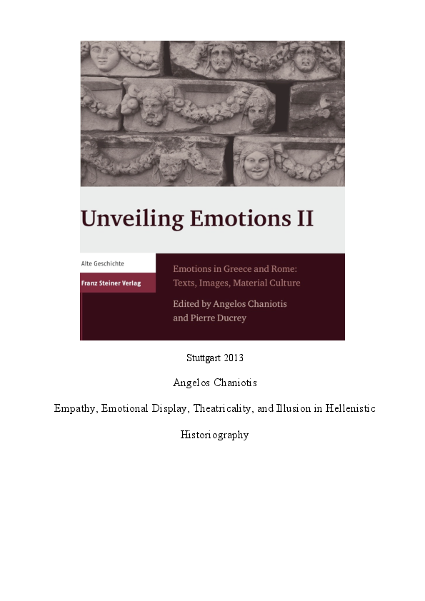 (PDF) Empathy, Emotional Display, Theatricality, and Illusion in ...