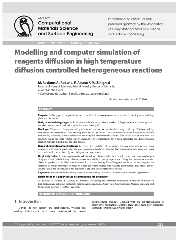 (PDF) Computational Materials Science and Surface Engineering Modelling ...