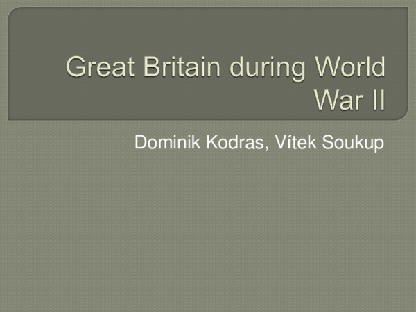 (PPT) Great Britain during World War II