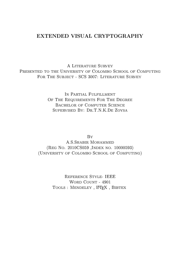 (PDF) Extended Visual Cryptography