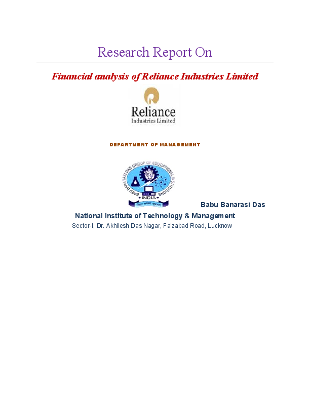 (DOC) Financial-analysis-of-Reliance-Industries-Limited