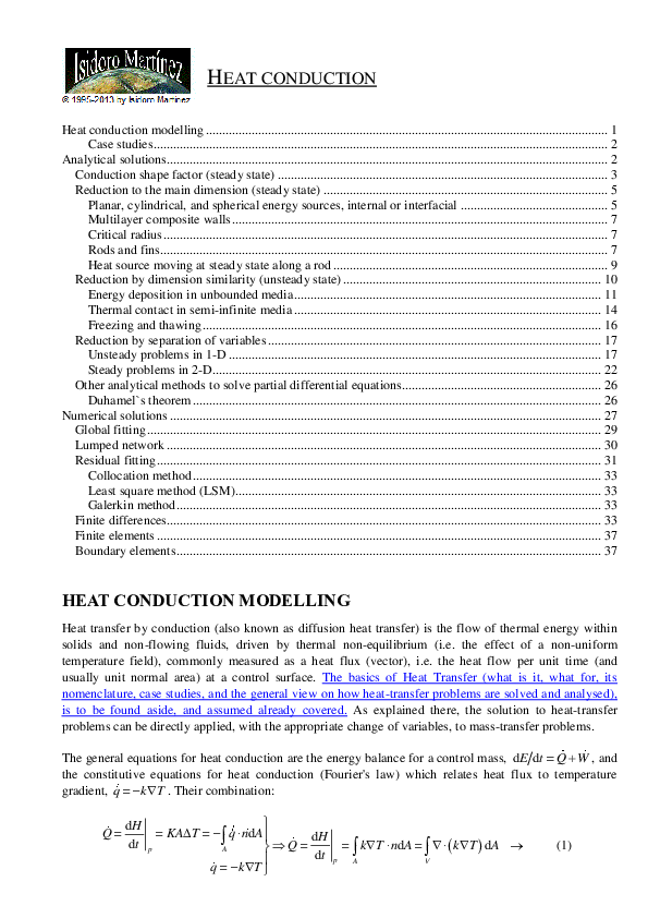 (PDF) Heat conduction