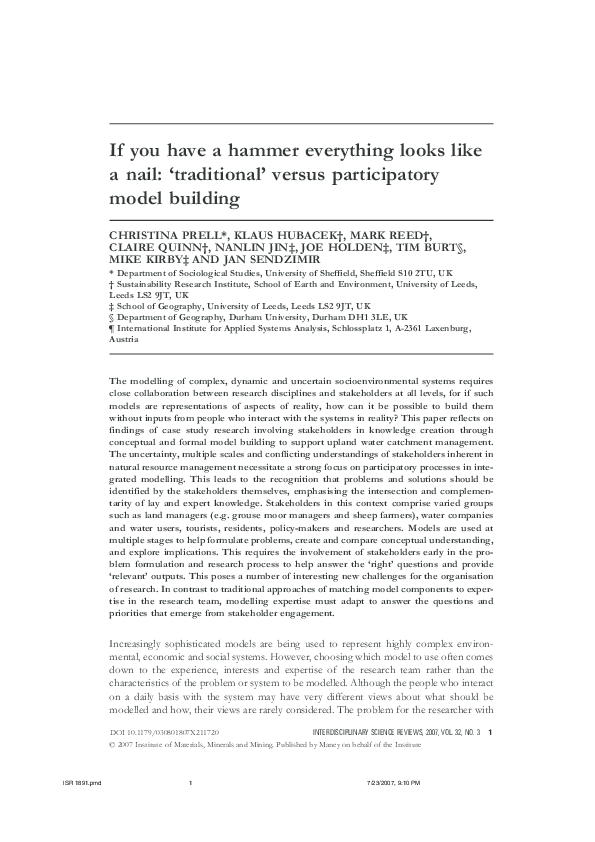 (PDF) If You Have a Hammer Everything Looks Like a Nail: Traditional ...