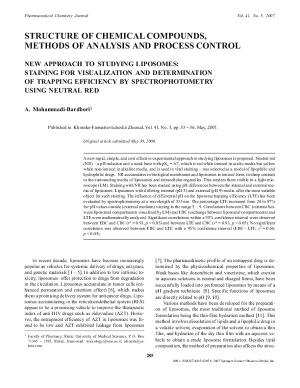 (PDF) Pharmaceutical Chemistry Journal