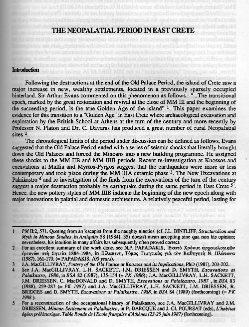 (PDF) The Neopalatial Period in East Crete
