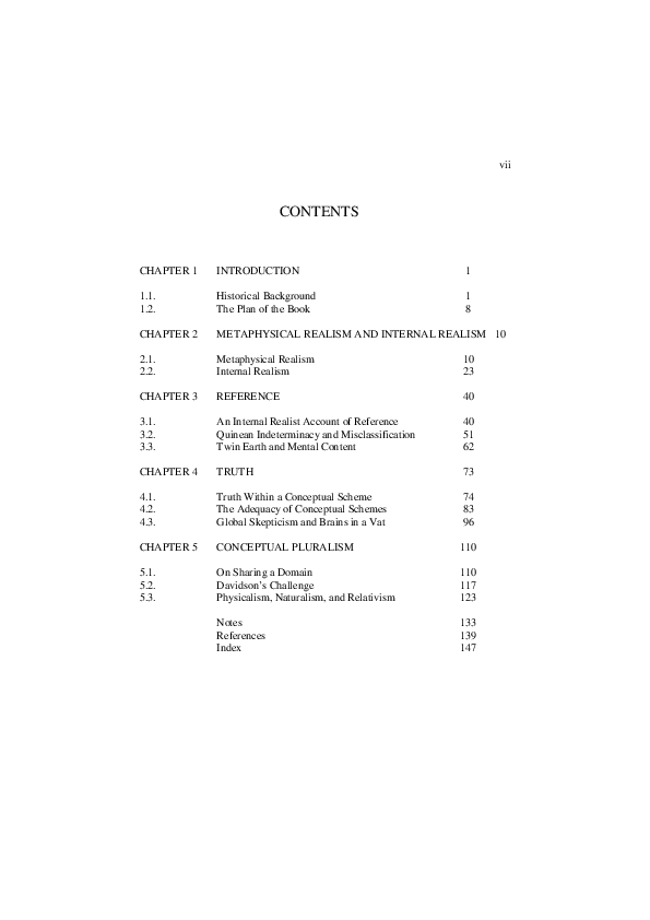 (PDF) Reference, truth, and conceptual schemes: a defense of internal ...