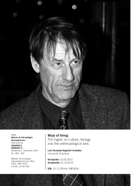 (PDF) Ways of living: Tim Ingold on culture, biology and the ...