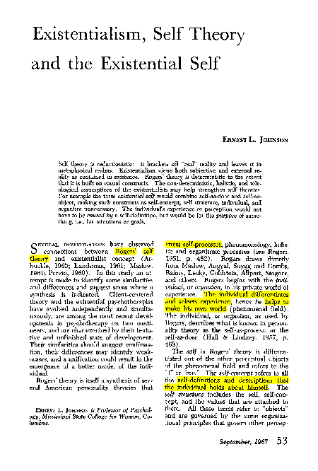 (PDF) Existential therioes