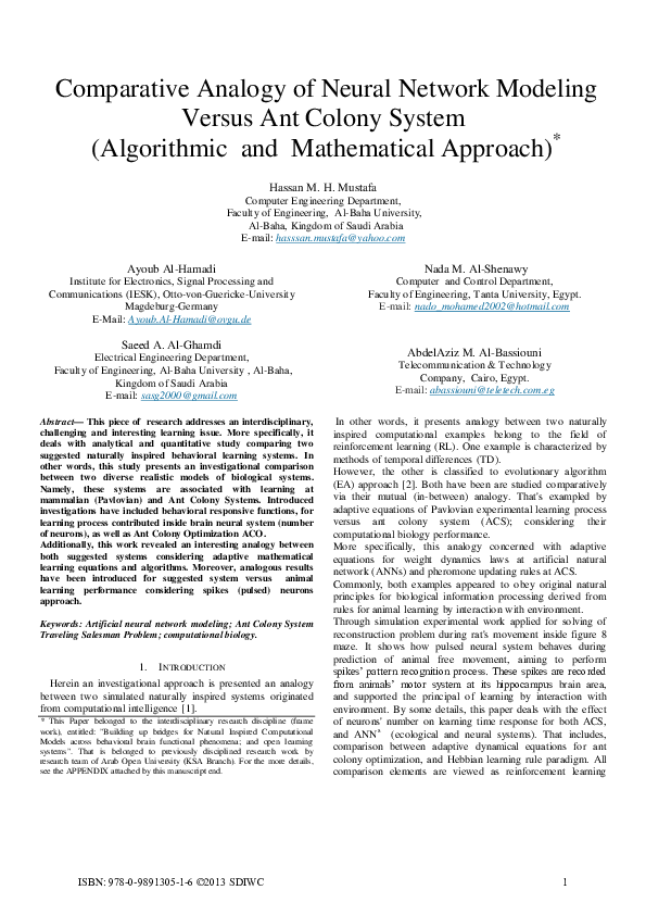 (PDF) Modeling a Honeybee using Spiking Neural Network to Simulate Nectar Reporting Behavior ...