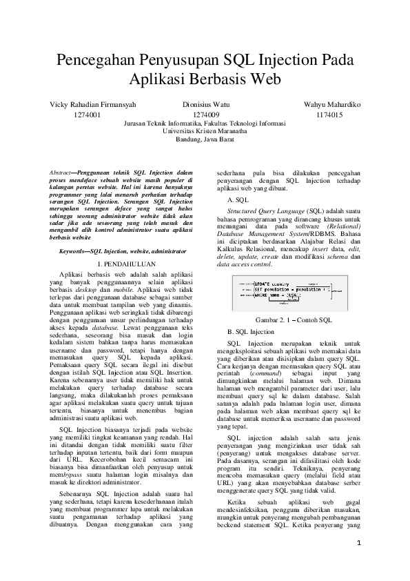 (DOC) Sql Injection